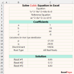 How to Solve Cubic Equation in Excel: 3 Easy Steps